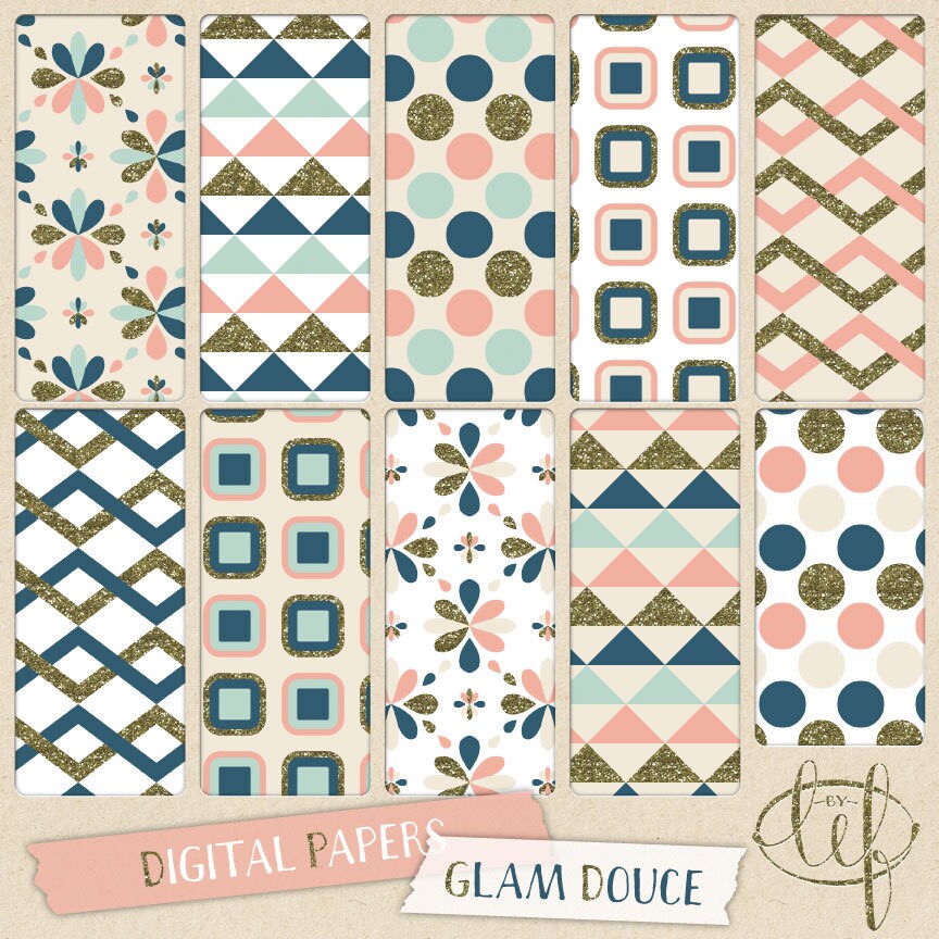 Glitter Digital Paper Triangle Digital Paper Geometric - Etsy
