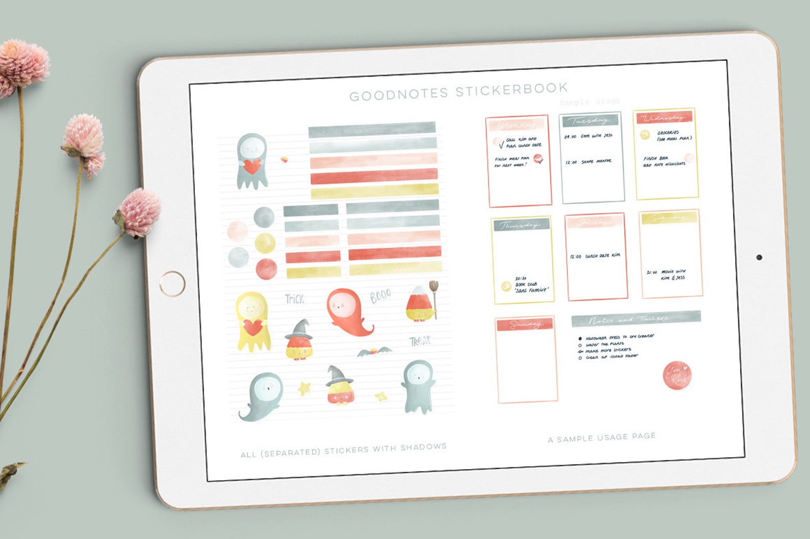 Halloween Goodnotes Stickers for digital planner. Ipad sticker | Etsy