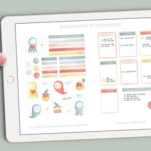 Halloween Goodnotes Stickers for Digital Planner. iPad Sticker Book for ...