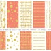 Goldfoil Digital Paper Pack, Coral and Gold, Gold Clipart, Coral ...