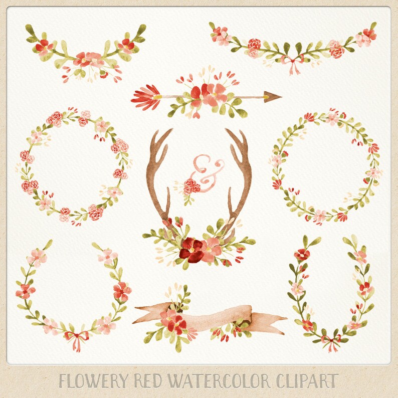 Fall Wedding Clipart Watercolor Autumn Clipart Wedding - Etsy