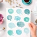 Teal Watercolor Clipart, Watercolor Clip Art, Blob Clipart, Watercolor ...