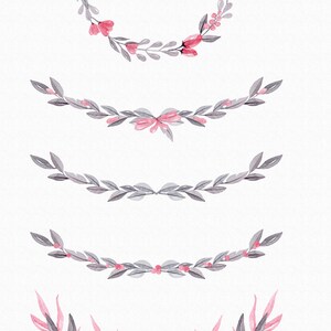 Watercolor Floral Clipart, Wedding Clipart, Wedding Graphics, Pink ...