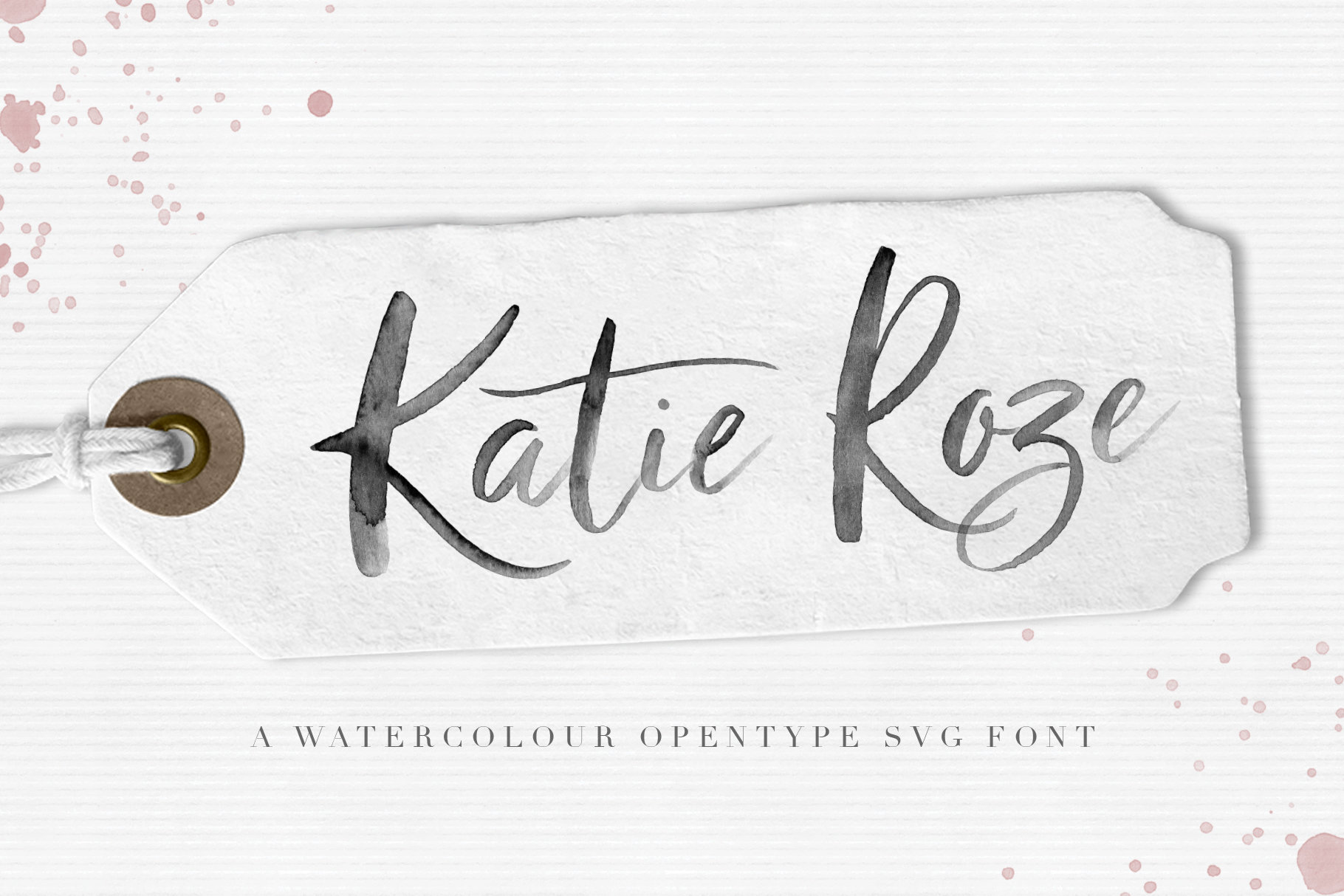 Watercolor Font Katie Roze - Opentype SVG Textured Handpainted Font ...