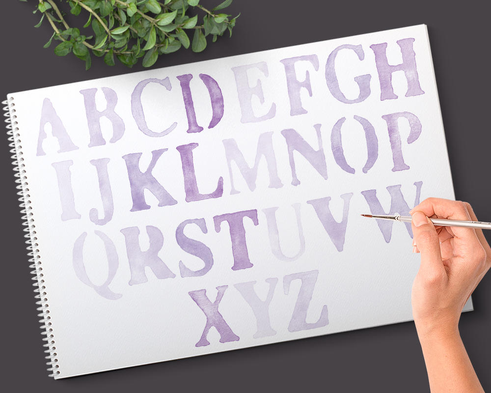 Watercolor Alphabet Clipart Watercolour Alphabet Clip Art - Etsy