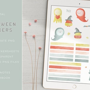 Halloween Goodnotes Stickers for Digital Planner. iPad Sticker Book for ...