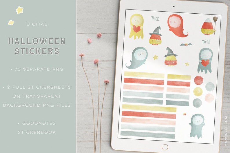 Halloween Goodnotes Stickers for digital planner. Ipad sticker | Etsy