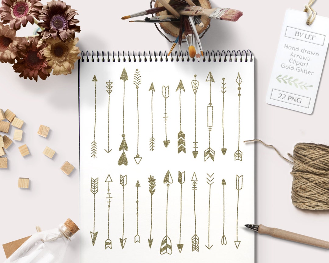 Gold Arrow Clipart, Gold Glitter Arrows, Glitter Clipart, Gold Clipart ...