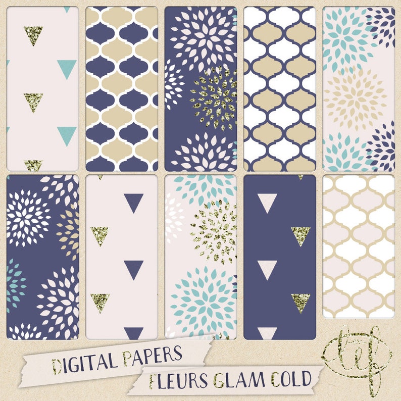 Digital Paper Geometric Paper Printable Paper Quatrefoil - Etsy