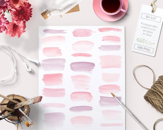 watercolor strokes, clipart watercolor, paint stroke clipart, paint ...