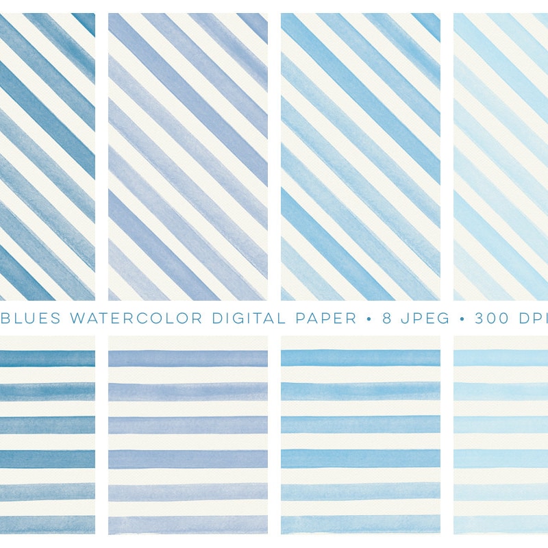 Stripe Digital Paper - Etsy