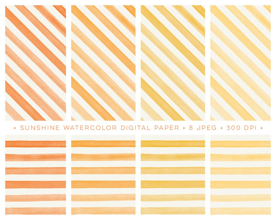 Digital Paper Pack Watercolor Strokes, Stripes, Lines. Diagonal and ...