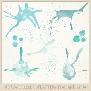 Watercolor Splatter Clipart, Watercolor Splash Clipart, Paint Splatter ...