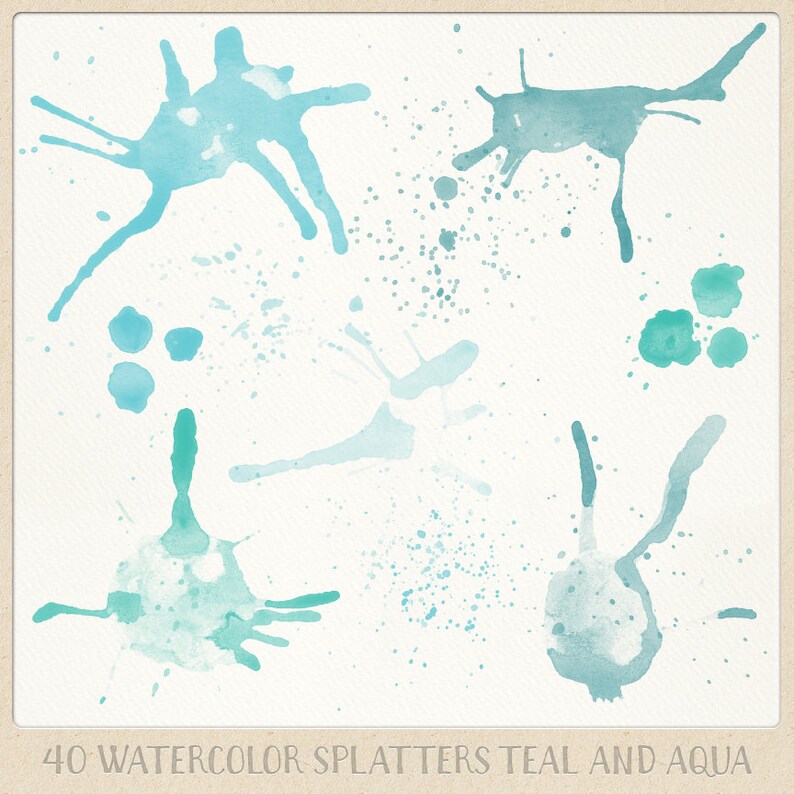 Watercolor Splatter Clipart, Watercolor Splash Clipart, Paint Splatter ...