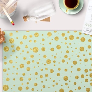 Mint and Goldfoil Digital Paper Patterns Pack. Digital Backgrounds for ...