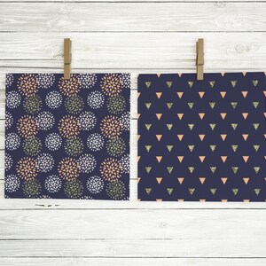 Digital Paper Pack, Quatrefoil Digital Paper, Triangle Digital Paper ...