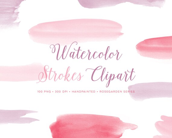 Watercolor clipart, watercolor strokes, brush clipart, watercolour ...