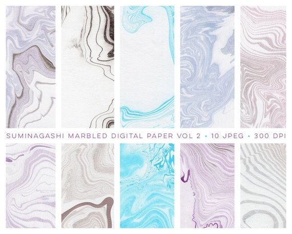 marble digital paper, paint digital paper, stationery clip art, marble ...