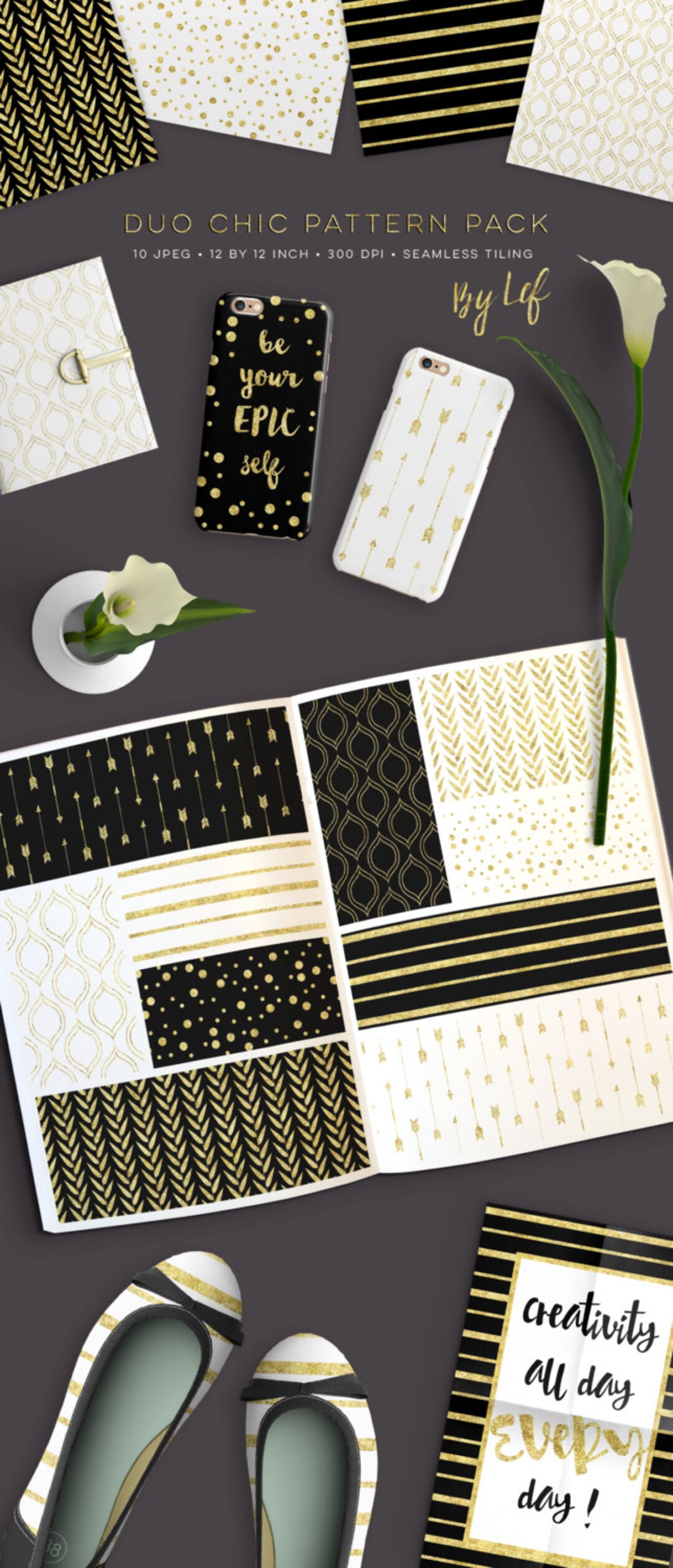 Gold Digital Paper, Stripe Digital Paper, Gold Stripes Clipart ...