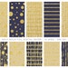 Digital Paper Pack Navy Blue and Gold Foil. Scrapbooking Paper With ...