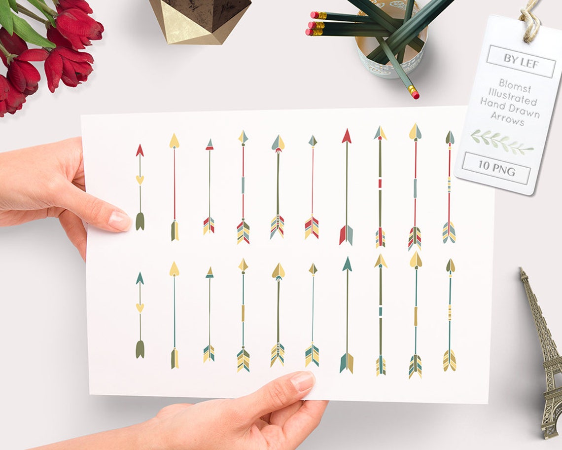 Boho Arrows Clipart Tribal Arrows Clipart Rustic Arrow | Etsy