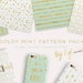 Gold and Mint Digital Papers With Arrows, Stripes, Dots Confetti and ...