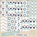 Silver Glitter Digital Paper Set, Turquoise, Navy Blue and Soft Pink ...
