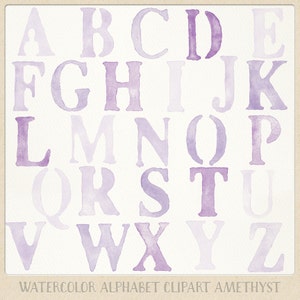 Watercolor Alphabet Clipart, Watercolour Alphabet Clip Art, Digital ...