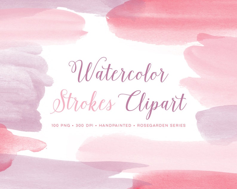 Watercolor Strokes, Clipart Watercolor, Paint Stroke Clipart, Paint ...
