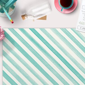 Teal Digital Paper, Watercolor Digital Paper, Watercolor Clipart ...