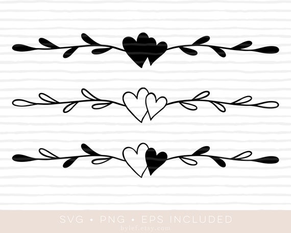 heart floral laurel svg cutfile • eps and png also included • laurel ...