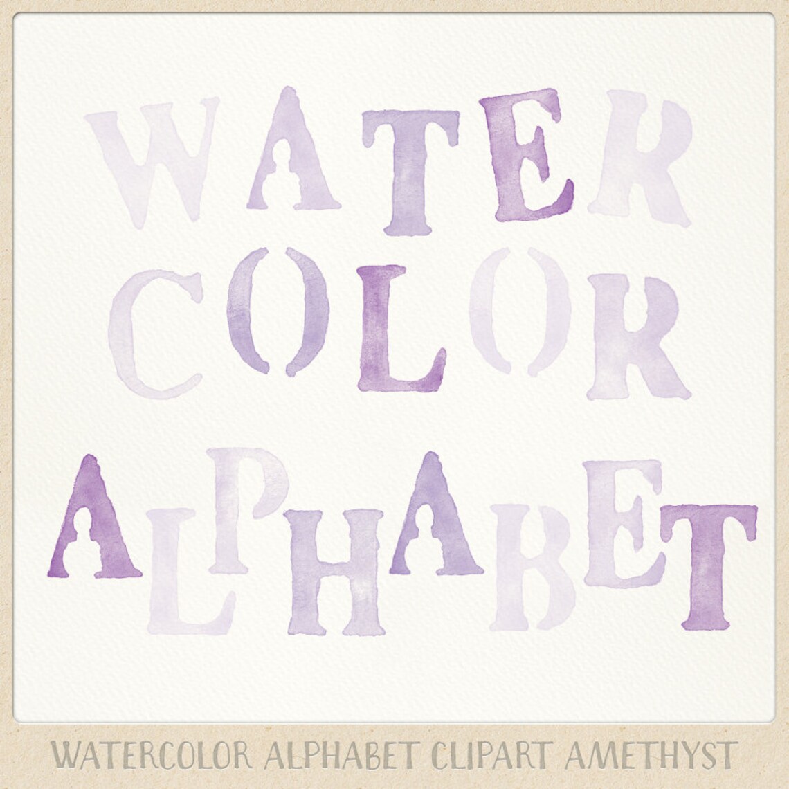 Watercolor Alphabet Clipart Watercolour Alphabet Clip Art - Etsy