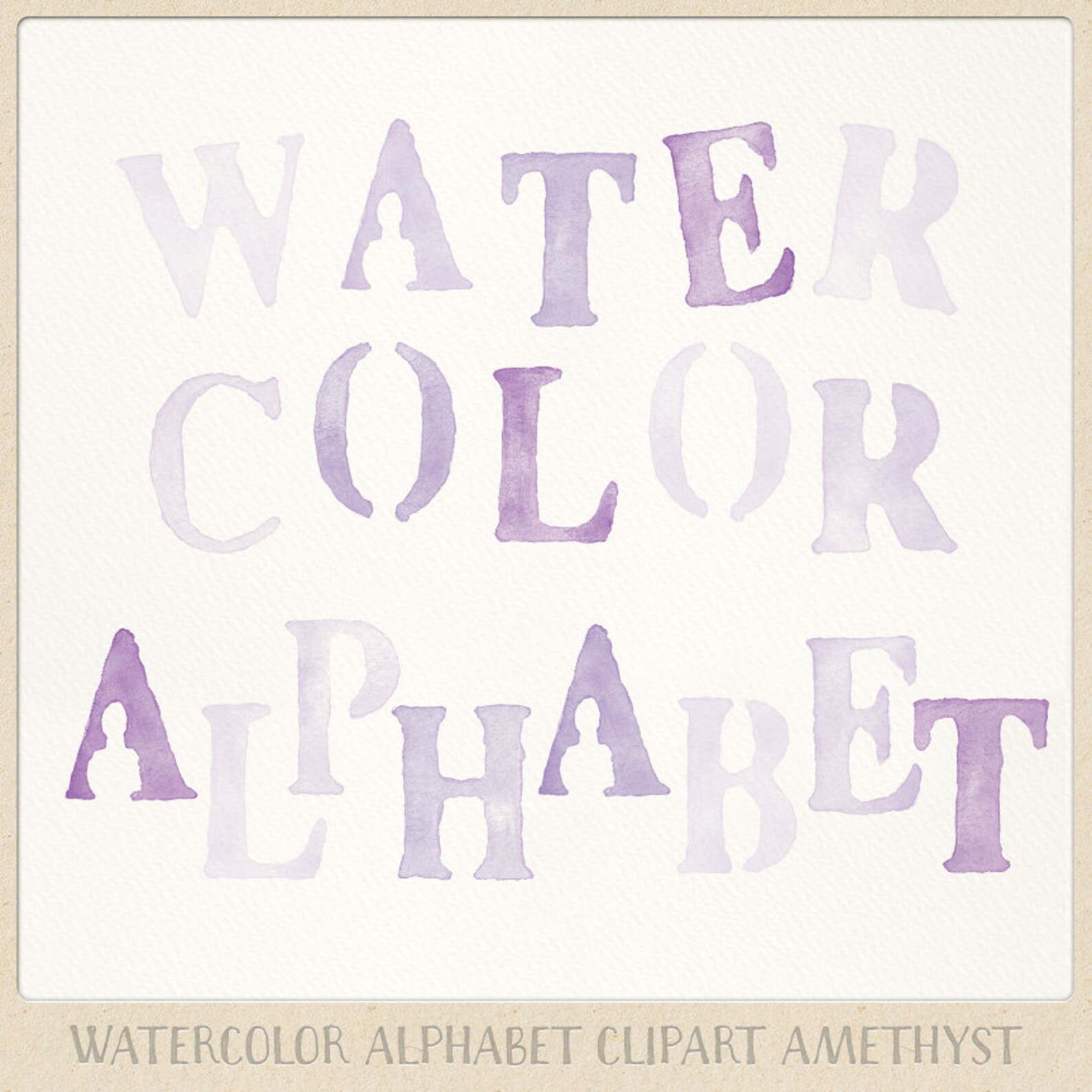 Watercolor Alphabet Clipart Watercolour Alphabet Clip Art - Etsy