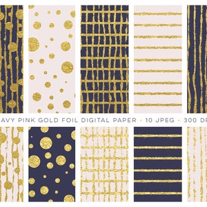 Gold Foil Digital Paper, Gold Digital Paper, Digital Paper Pack ...