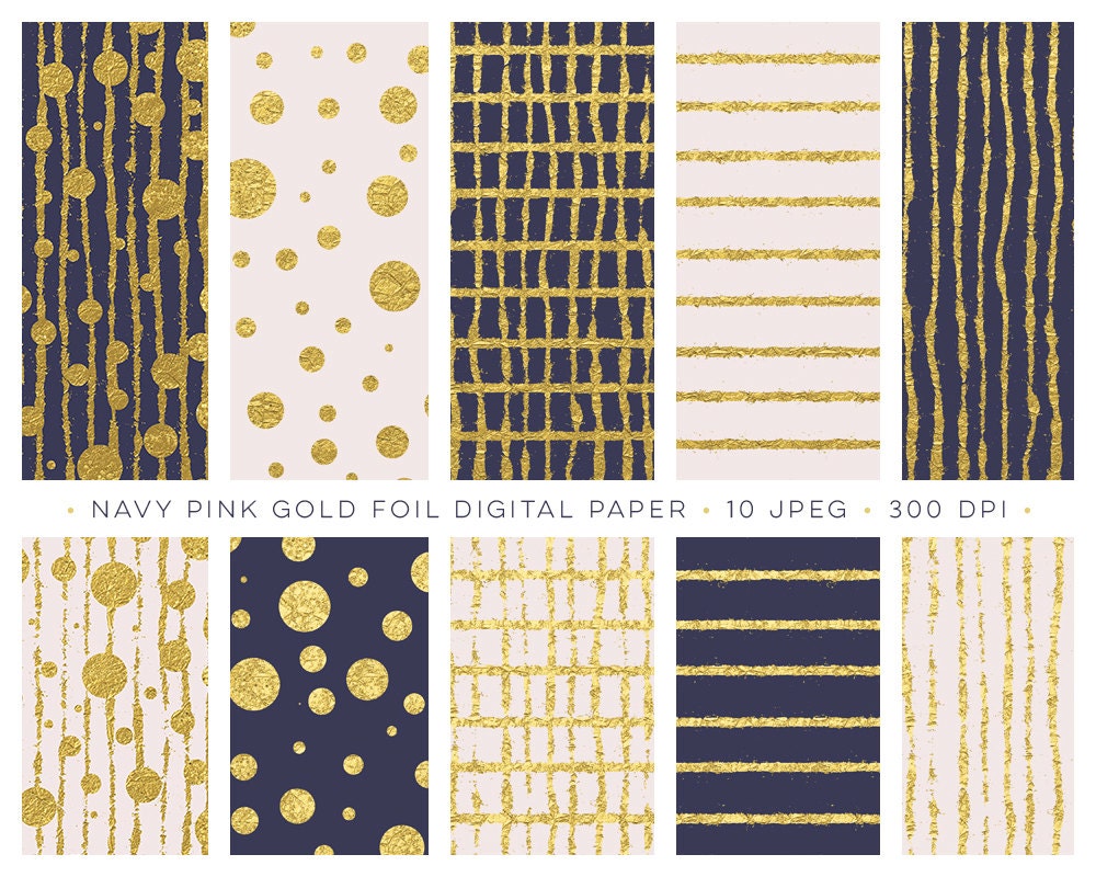 Gold Foil Digital Paper, Gold Digital Paper, Digital Paper Pack ...