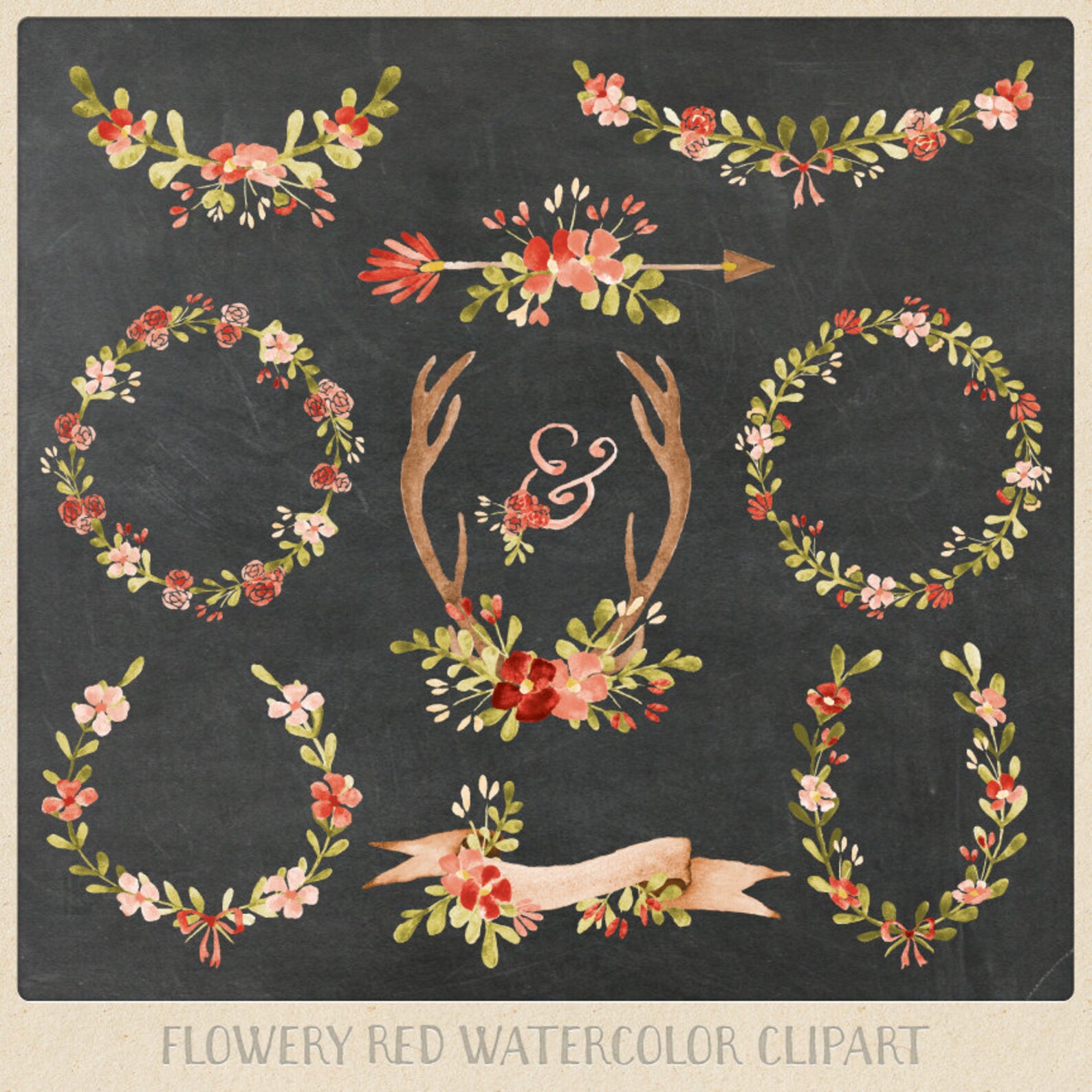 Fall Wedding Clipart Watercolor Autumn Clipart Wedding - Etsy