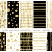 Foil Digital Paper, Black White Paper, Gold Digital Paper, Dots Digital ...