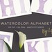 Watercolor Alphabet Clipart, Watercolour Alphabet Clip Art, Digital ...