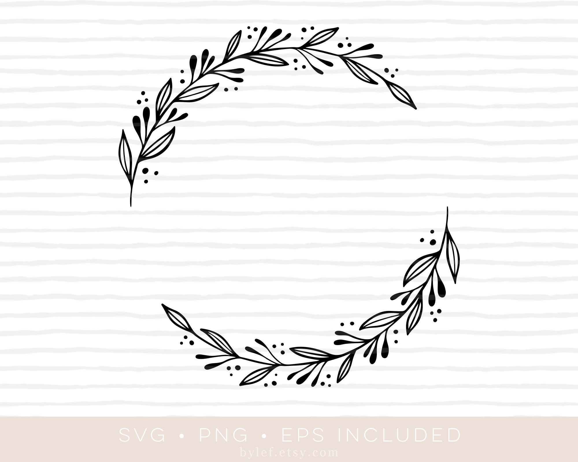 Bloemenkrans svg cutfile • eps en png ook inbegrepen • krans clipart ...