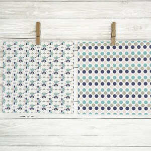 Silver Glitter Digital Paper Set, Turquoise, Navy Blue and Soft Pink ...