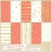 Coral and Gold Digital Paper Pack Including White Gold Glitter / Foil ...