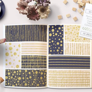 Gold Foil Digital Paper, Gold Digital Paper, Digital Paper Pack ...