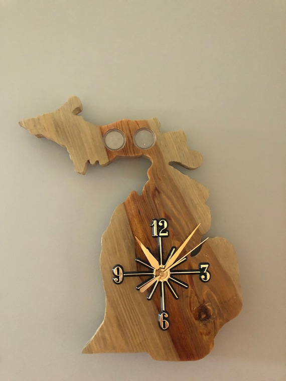 Michigan State Quarter Clock. Handmade. Clocks Can Be Made of - Etsy