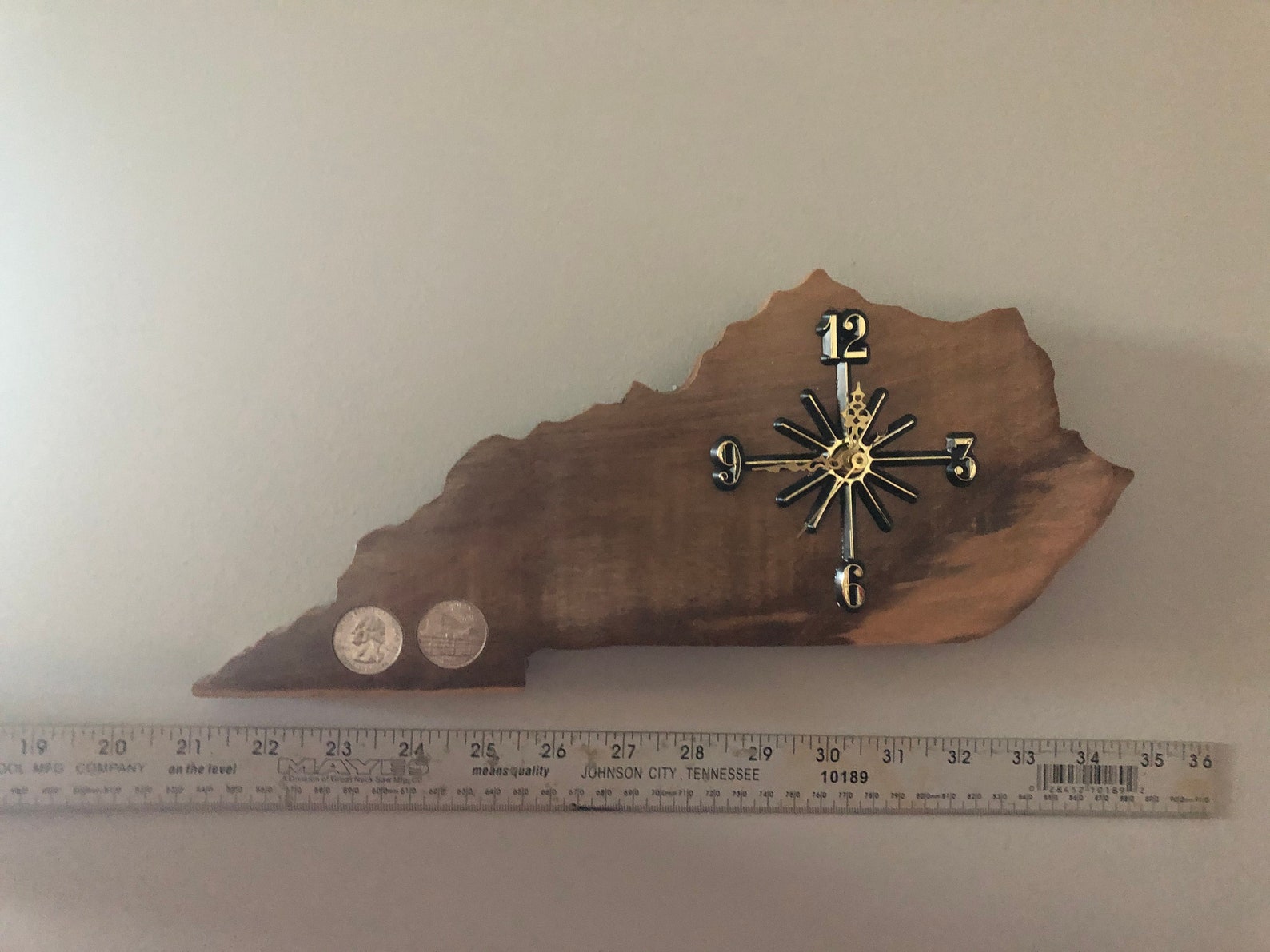 Kentucky State Quarter Clock. Handmade. Clocks Made of Black Walnut ...