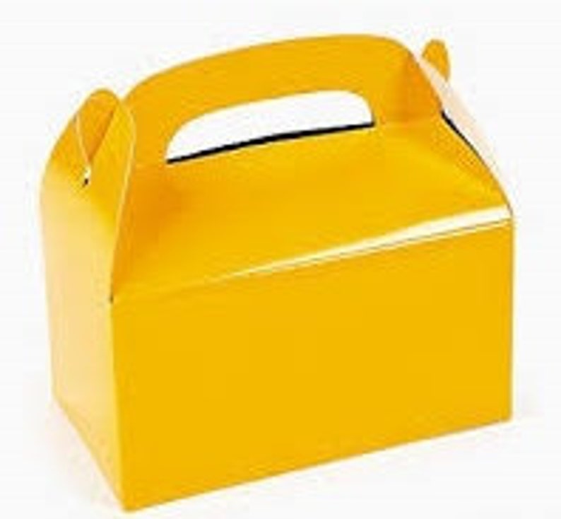 Yellow favor box yellow gable box party favor candy box | Etsy