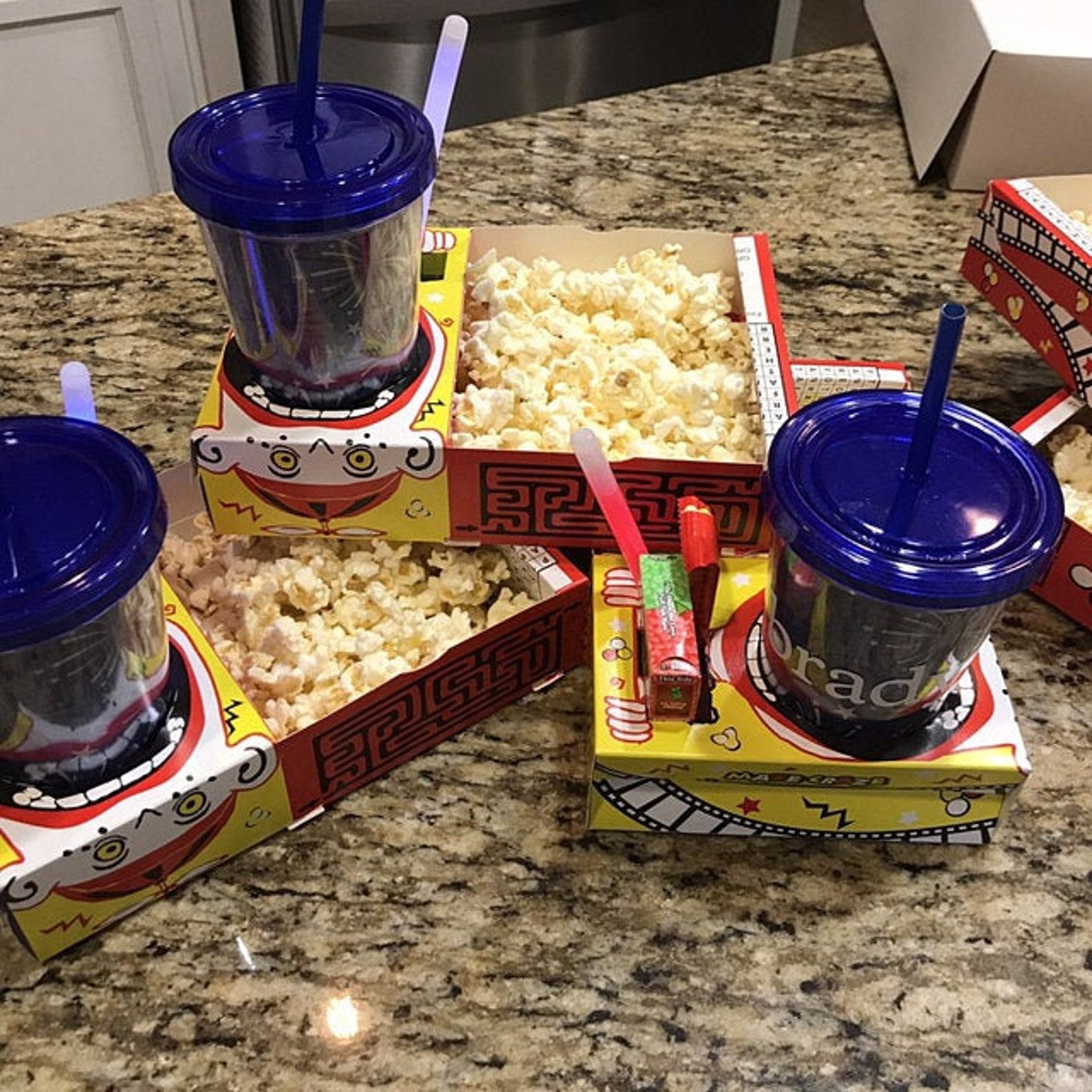 Movie Night Snack Tray 12 Concession Tray Movie Night - Etsy