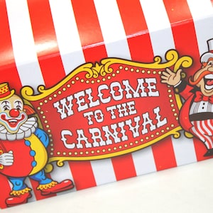Carnival Favor Box, Circus Favor Box, Gable Box, Party Favor, Candy ...
