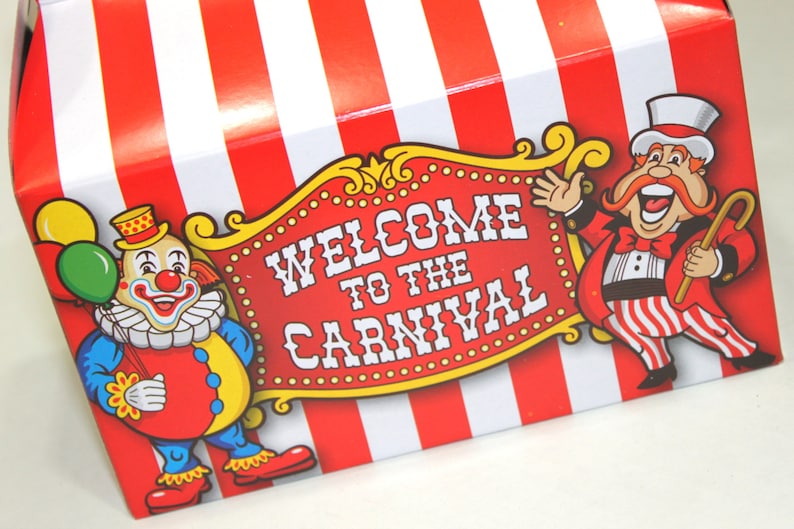 Carnival Favor Box Circus Favor Box Gable Box Party Favor - Etsy