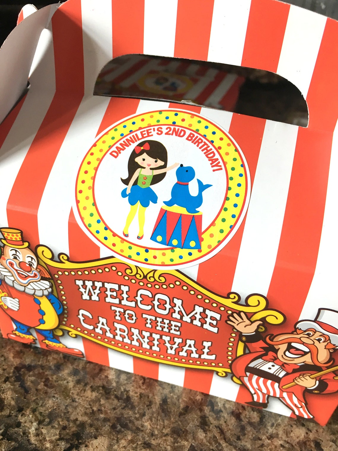 Carnival Favor Box Circus Favor Box Gable Box Party Favor - Etsy