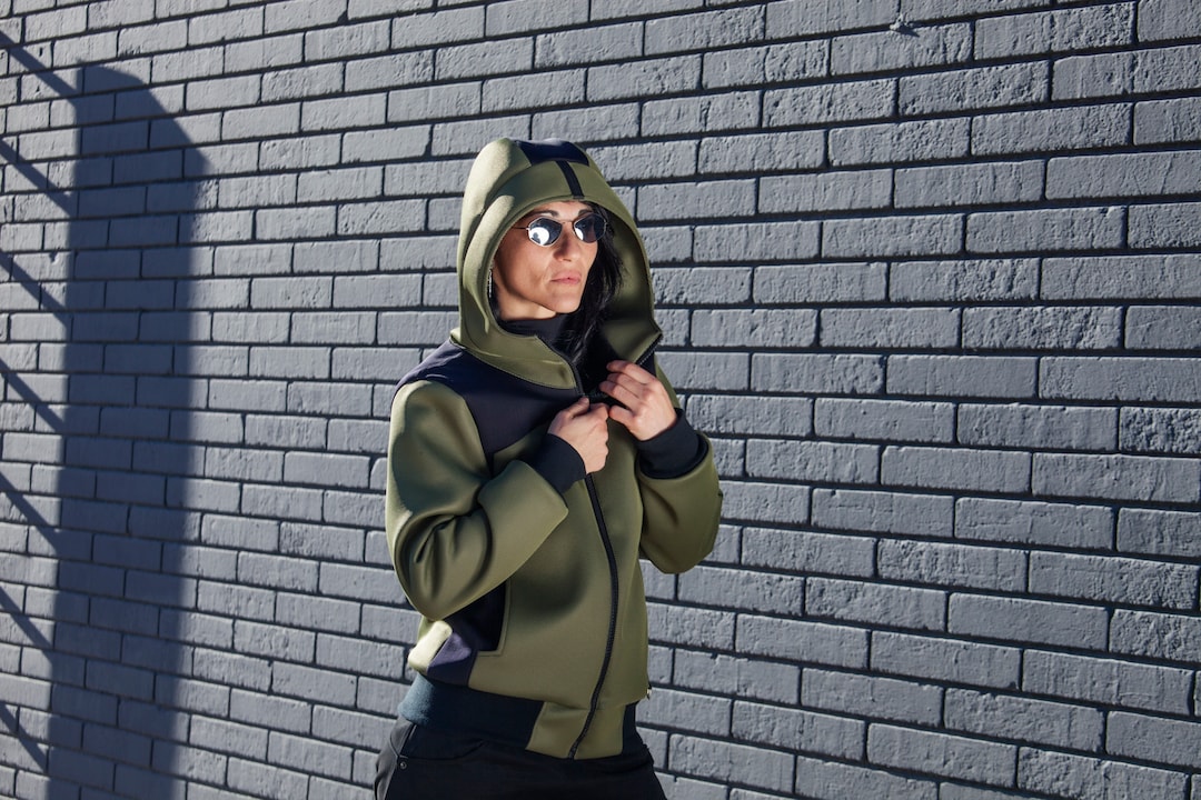 Very Warm NEOPRENE PUMPER JACKET/ Green Coat Unisex/ Jacket With Hood ...